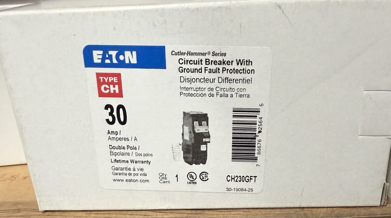 CH230GFT Eaton Circuit Breaker 30A 240V 2 Poles - Trusted Distributor