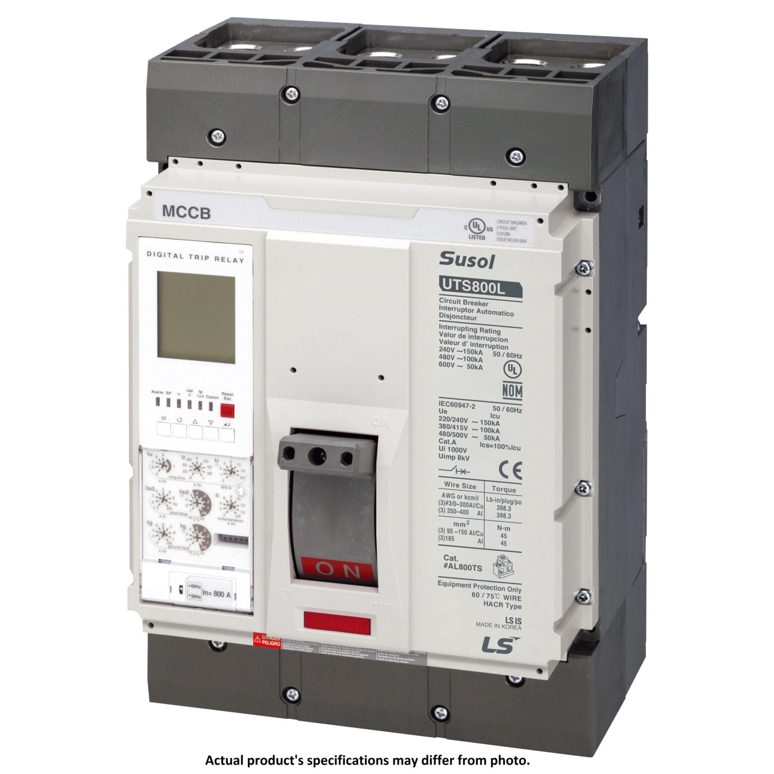 UTS800HTAC2800A3PLOULLS Electric Circuit Breaker 600V 800A 3 Poles ...